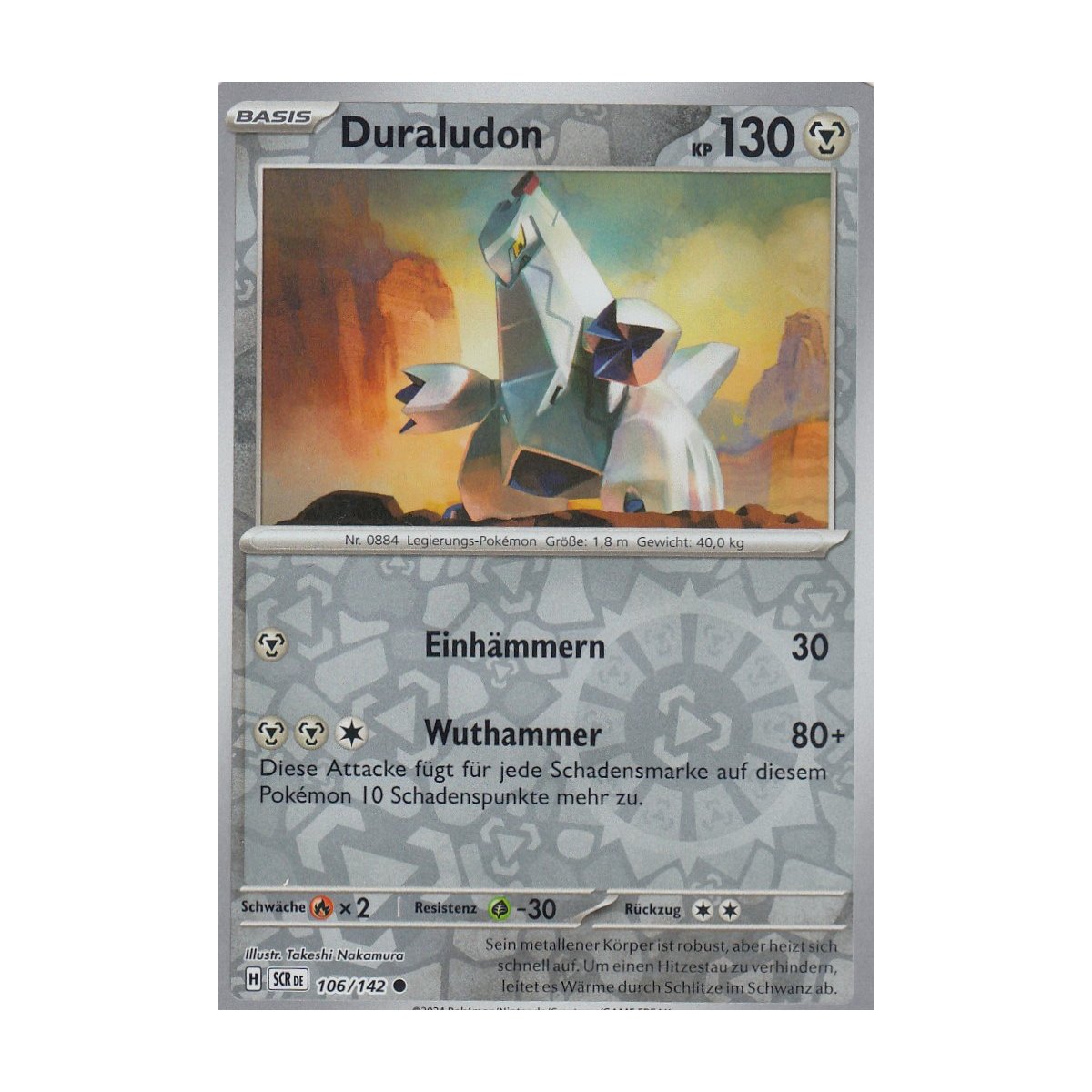 Duraludon 106/142 REVERSE HOLO Stellarkrone Pokemon Karte kaufen