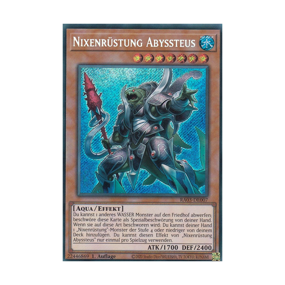 Nixenrüstung Abyssteus RA03-DE007 (Secret Rare) RA03-DE007-SECR Quarter ...