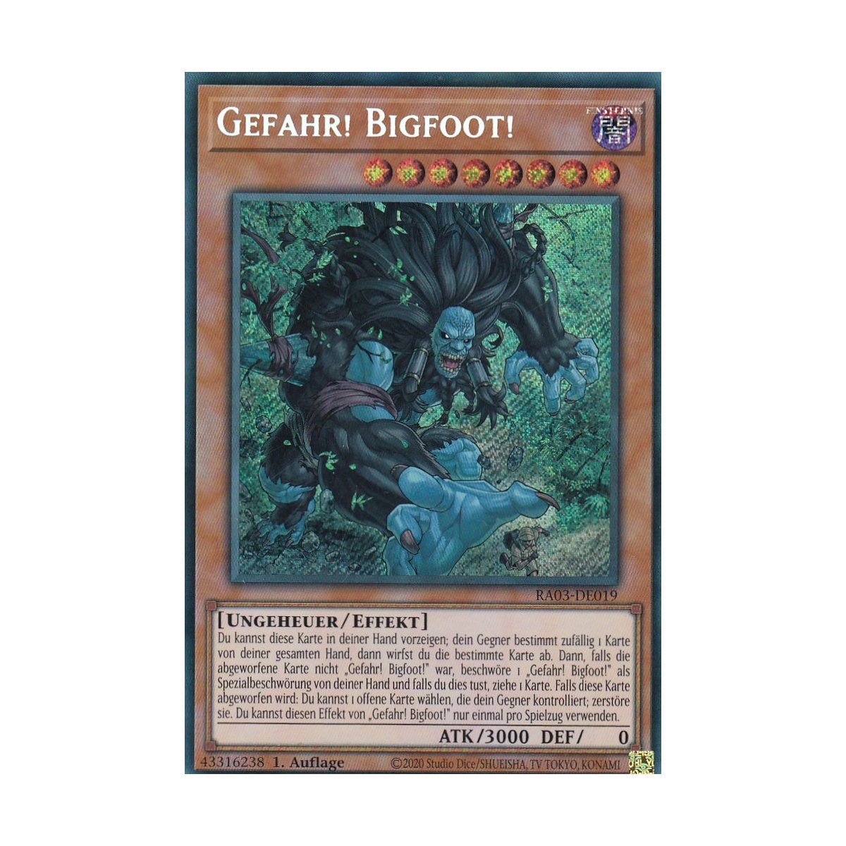 Gefahr! Bigfoot! RA03-DE019 (Platinum Secret Rare) RA03-DE019-PLAT Quarter Century Bonanza kaufen