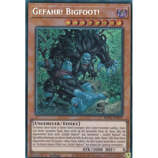 Gefahr! Bigfoot! RA03-DE019 (Prismatic Ultimate Rare) RA03-DE019-PRUL ...
