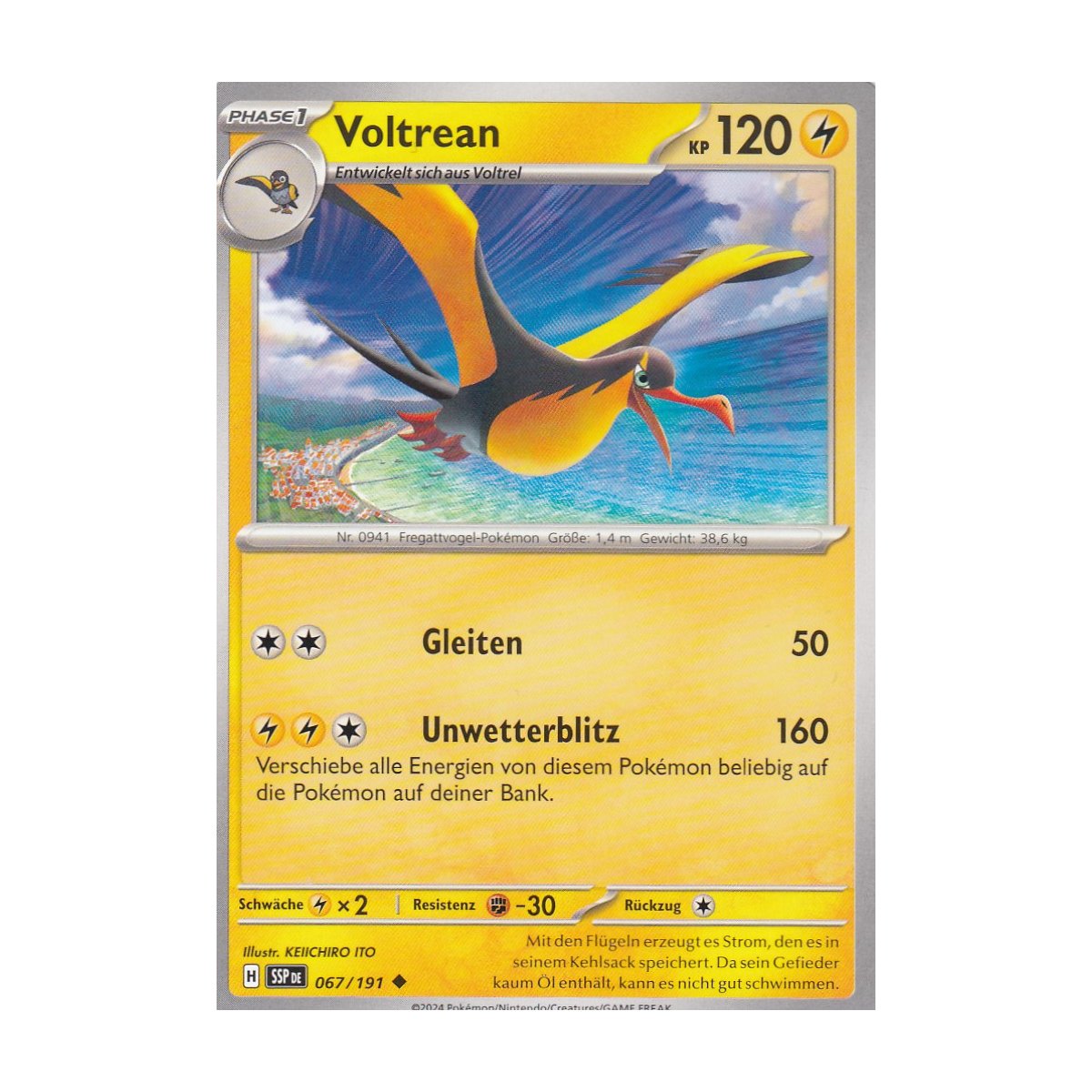 Voltrean 067/191 Stürmische Funken Pokemon Karte günstig kaufen