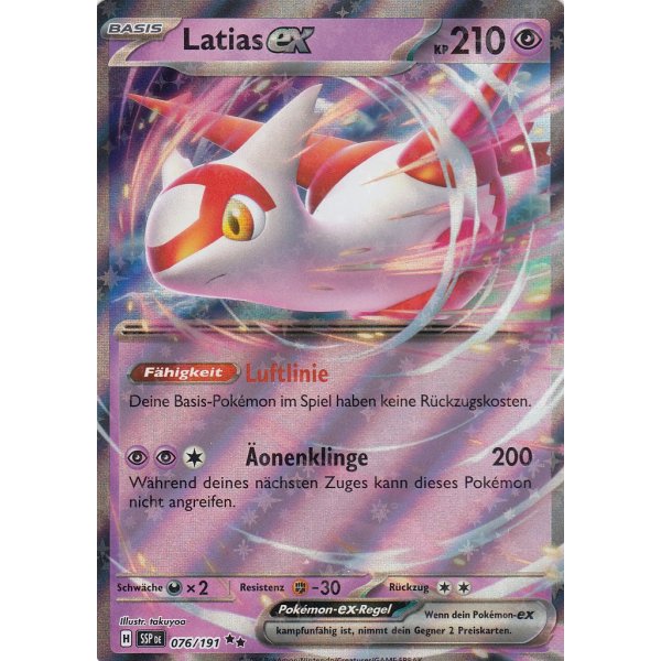 Latias-ex 220/191 Stürmische Funken Pokemon Karte günstig kaufen