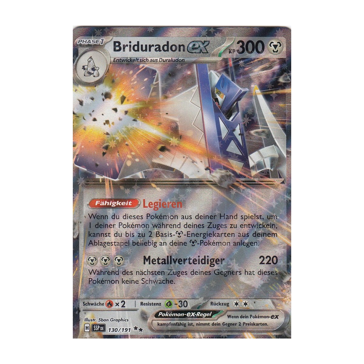 Briduradon-ex 130/191 Stürmische Funken Pokemon Karte kaufen