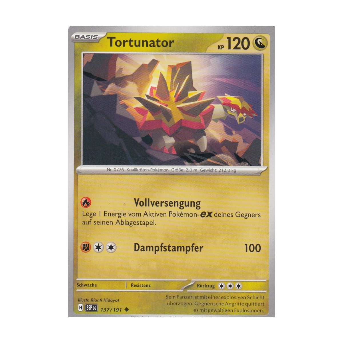 Tortunator 137/191 Stürmische Funken Pokemon Karte günstig kaufen