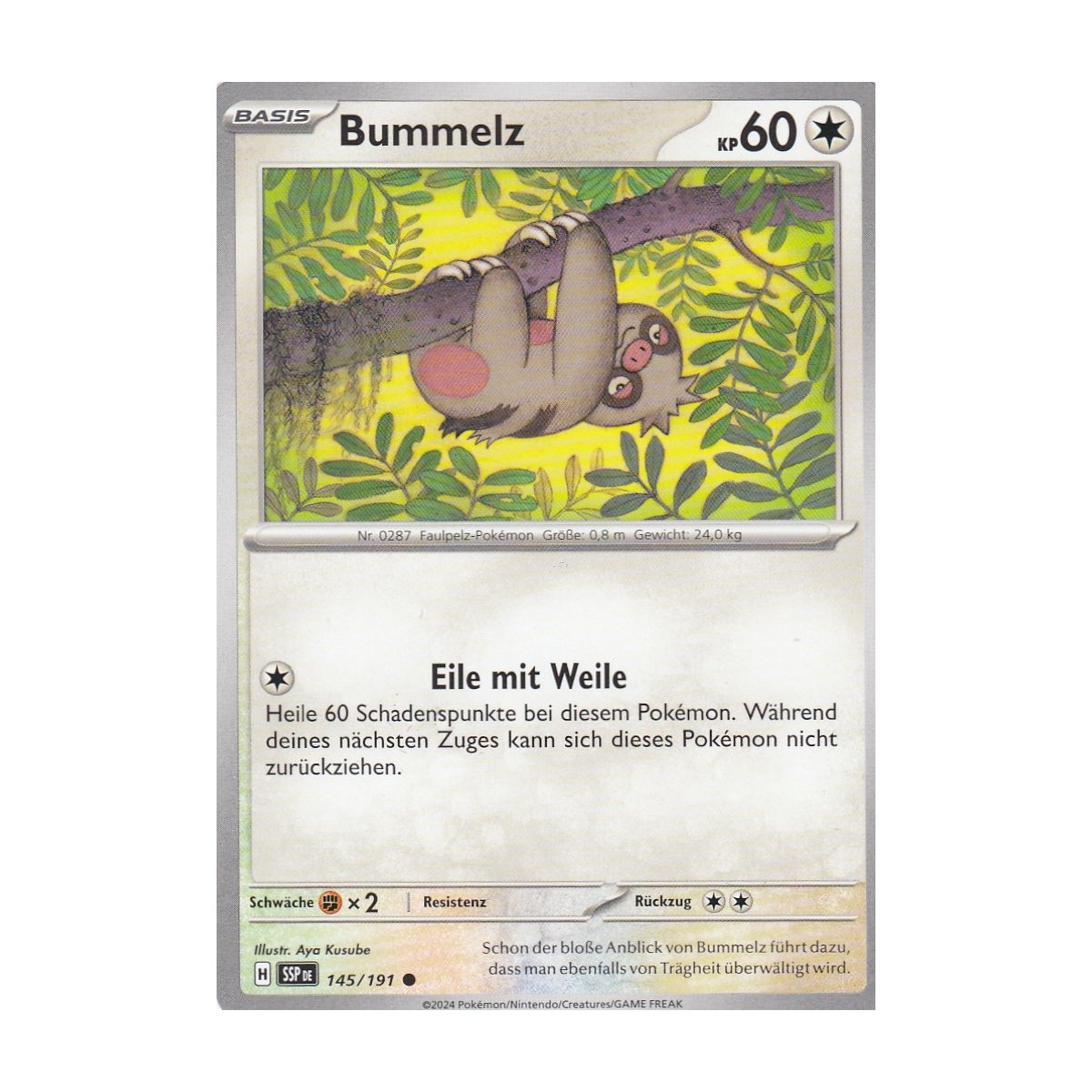 Bummelz 145/191 Stürmische Funken Pokemon Karte günstig kaufen