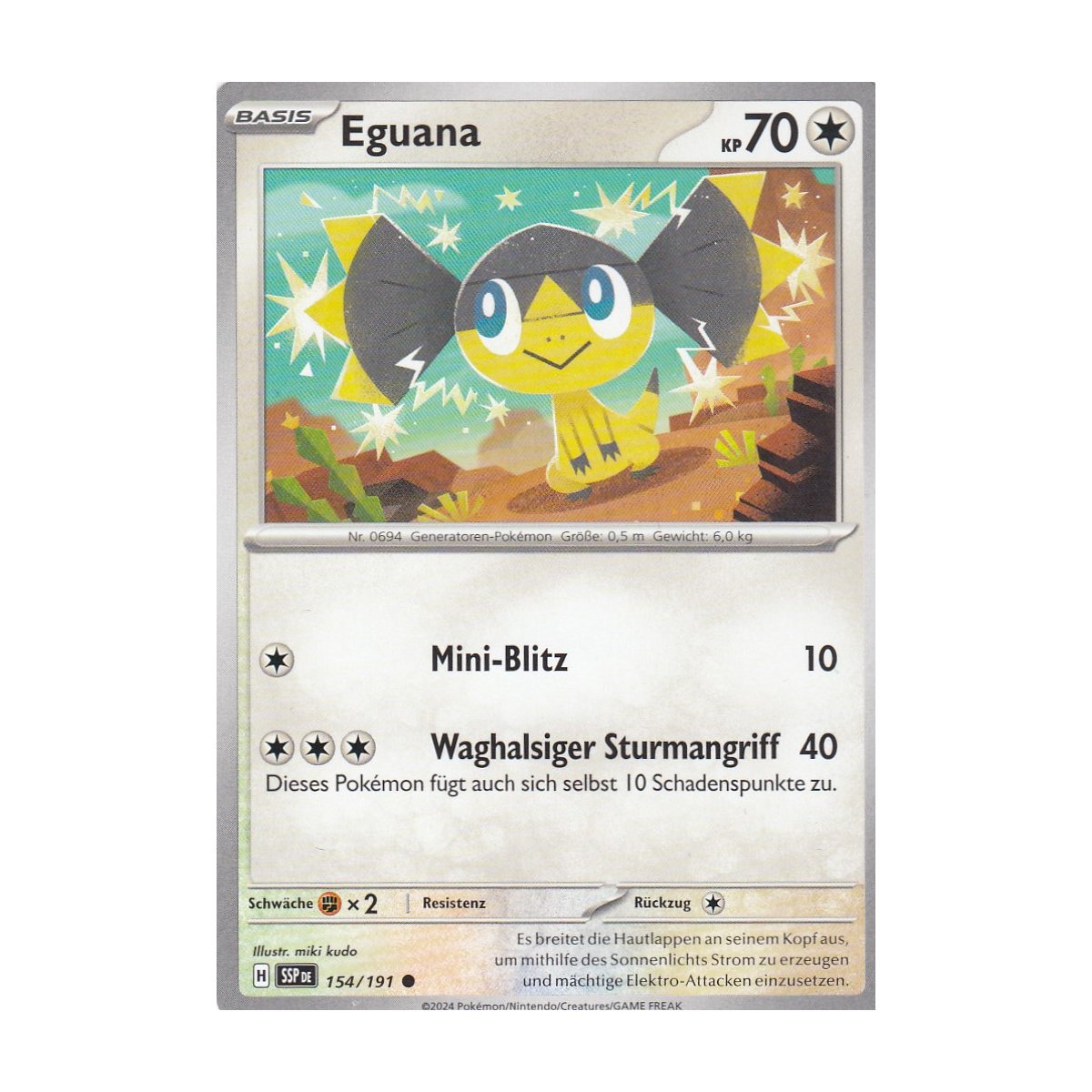 Eguana 154/191 Stürmische Funken Pokemon Karte günstig kaufen