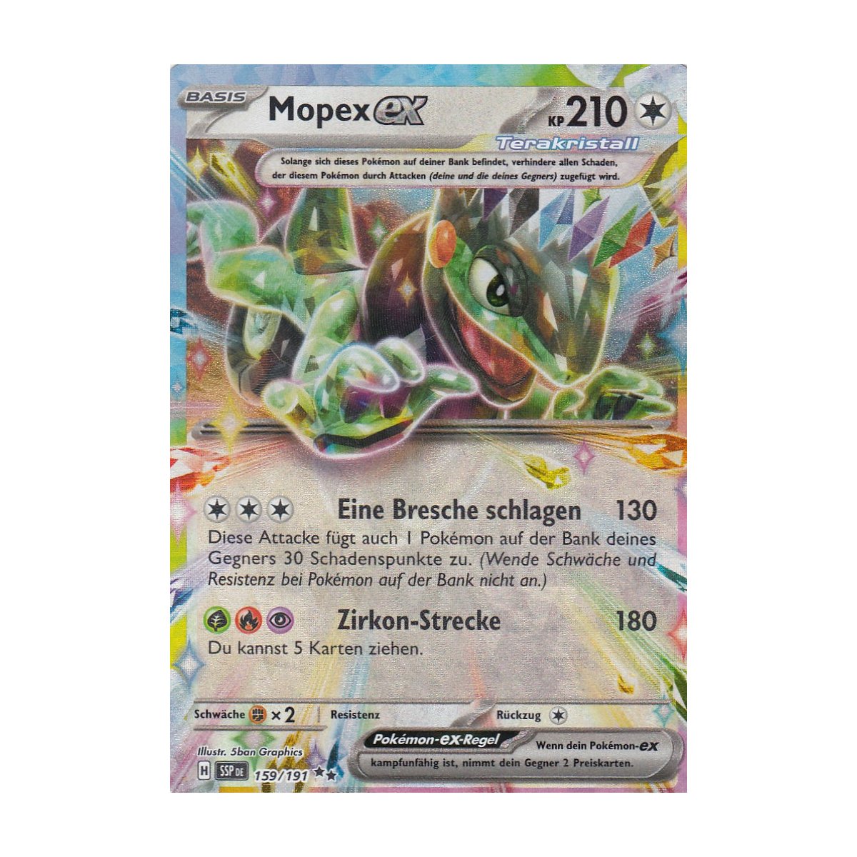 Mopex-ex 159/191 Stürmische Funken Pokemon Karte günstig kaufen