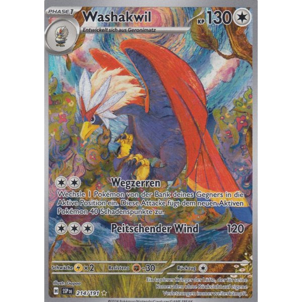 Washakwil 214/191 Illustration Rare Stürmische Funken Pokemon Karte kaufen