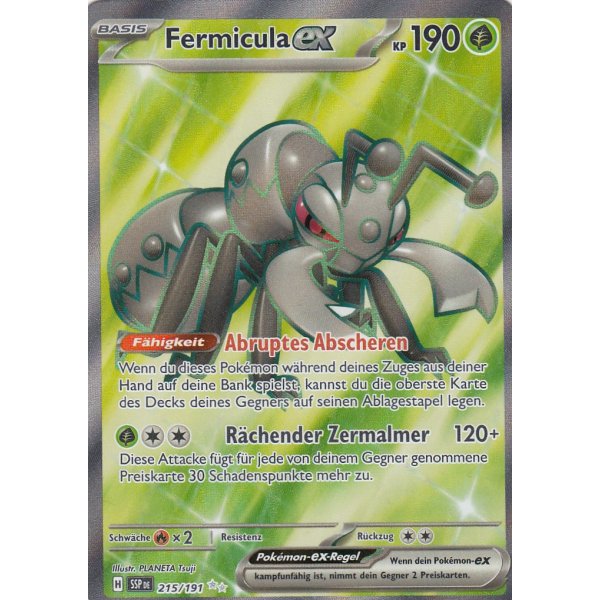 Fermicula-ex 215/191 Stürmische Funken Pokemon Karte kaufen