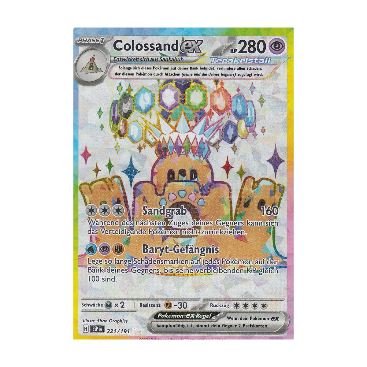 Colossand-ex 221/191 Stürmische Funken Pokemon Karte kaufen