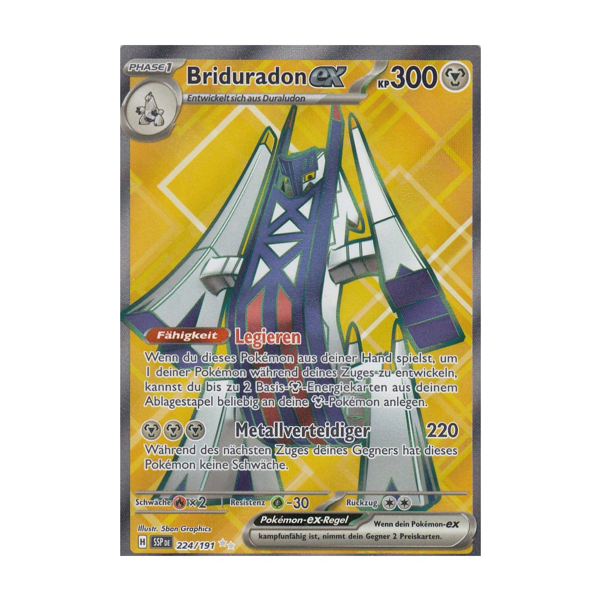 Briduradon-ex 224/191 Stürmische Funken Pokemon Karte kaufen