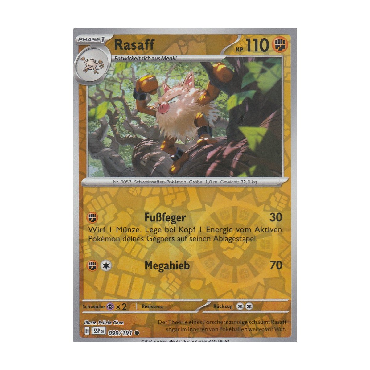Rasaff 099/191 REVERSE HOLO Stürmische Funken Pokemon Karte kaufen