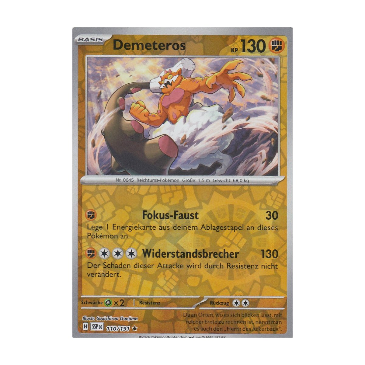 Demeteros 110/191 Holo REVERSE HOLO Stürmische Funken Pokemon Karte kaufen