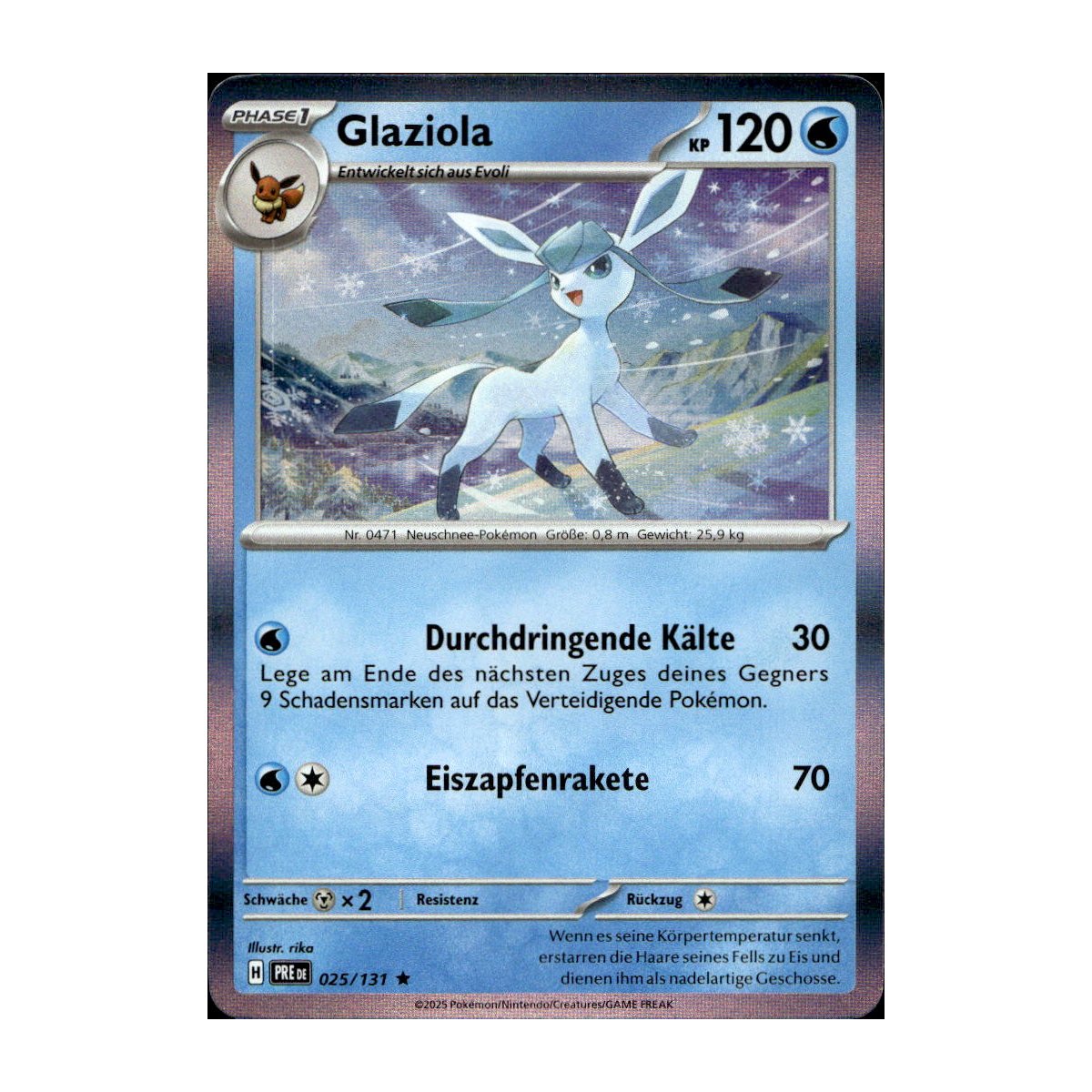 Glaziola 025/131 Holo Prismatische Entwicklungen Pokemon Karte kaufen