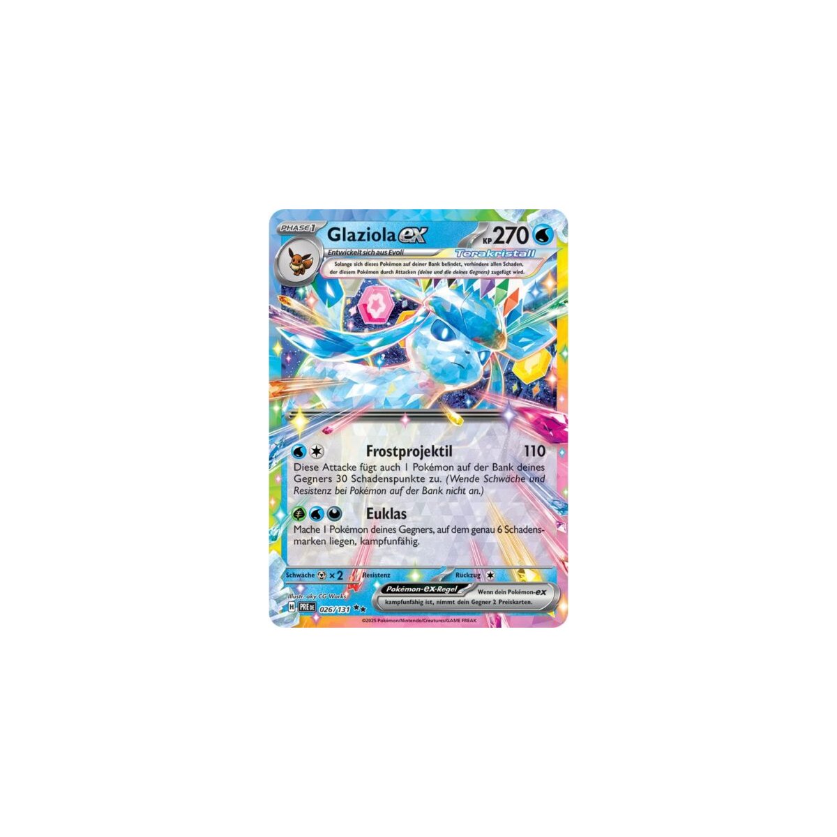Glaziola-ex 026/131 Prismatische Entwicklungen Pokemon Karte kaufen