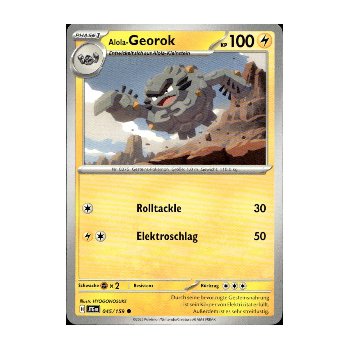 Alola-Georok 045/159 Reisegefährten Pokemon Karte günstig kaufen