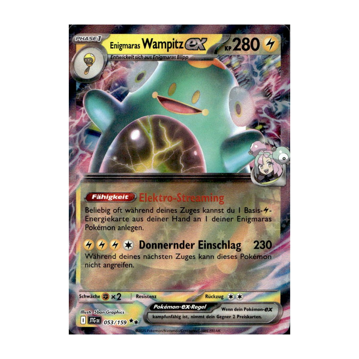 Enigmaras Wampitz-ex 053/159 Reisegefährten Pokemon Karte kaufen