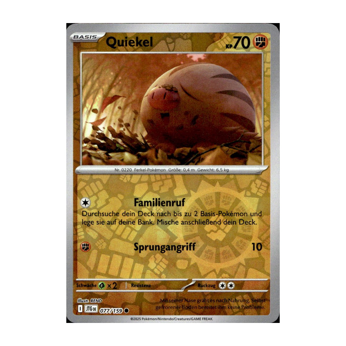 Quiekel 077/159 REVERSE HOLO Reisegefährten Pokemon Karte kaufen