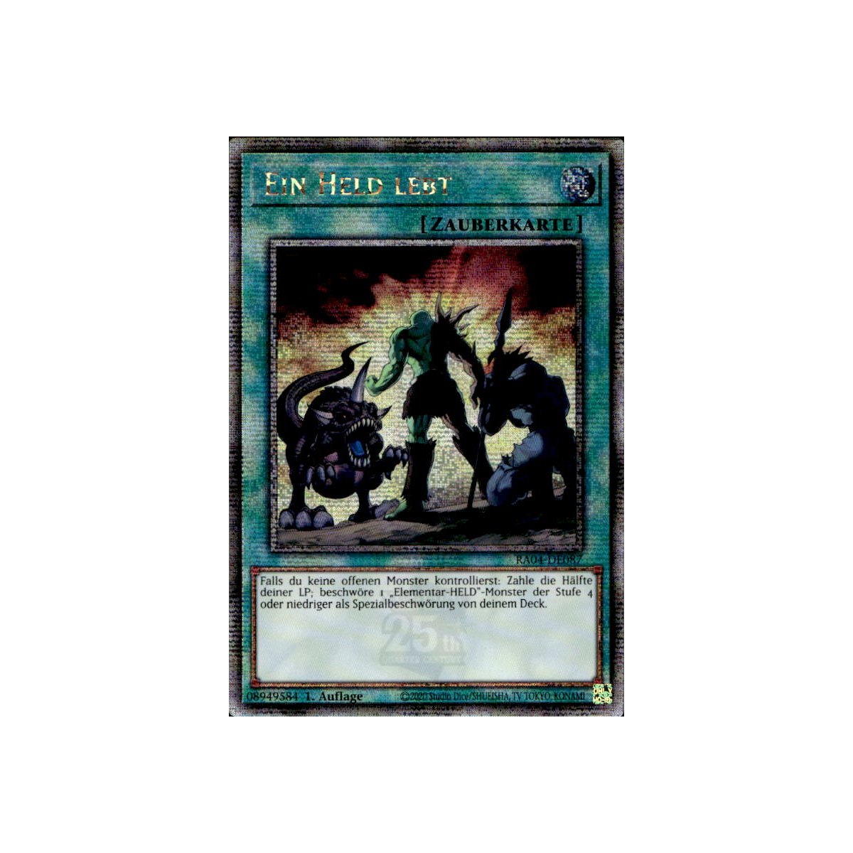 Ein Held lebt RA04-DE087 (Quarter Century Secret Rare) RA04-DE087-QUAR ...
