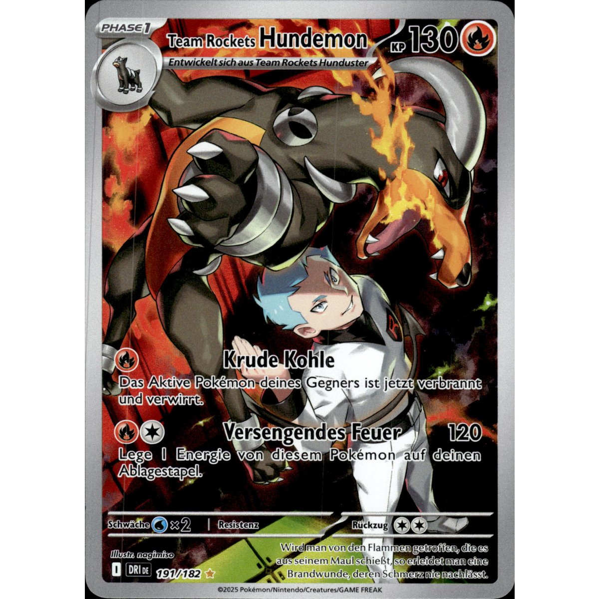 Team Rockets Hundemon 191/182 Illustration Rare Ewige Rivalen Pokemon ...