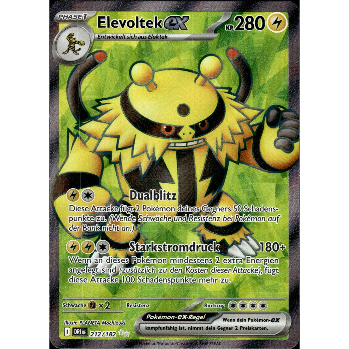 Elevoltek-ex 212/182 Ewige Rivalen Pokemon Karte günstig kaufen