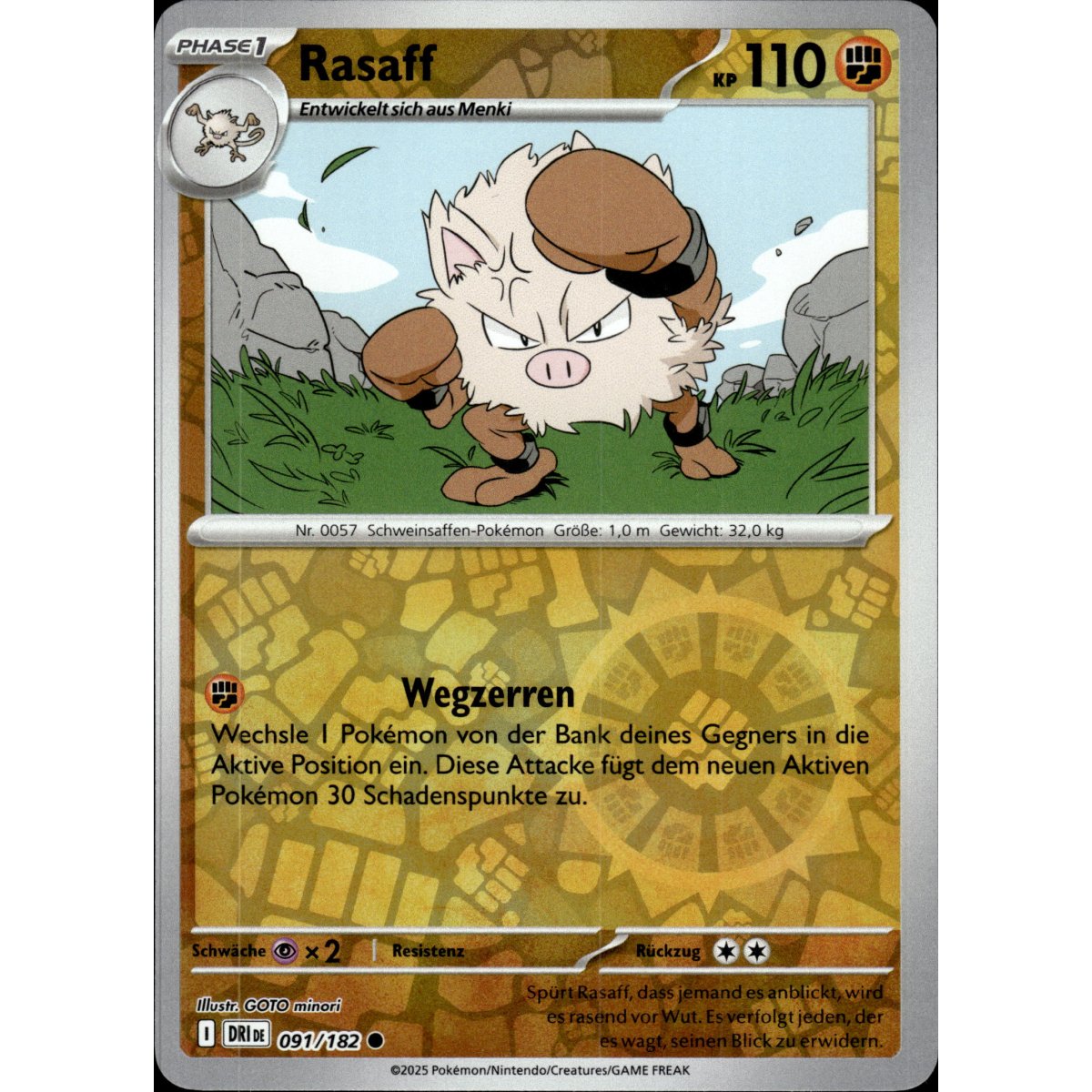 Rasaff 091/182 REVERSE HOLO Ewige Rivalen Pokemon Karte kaufen