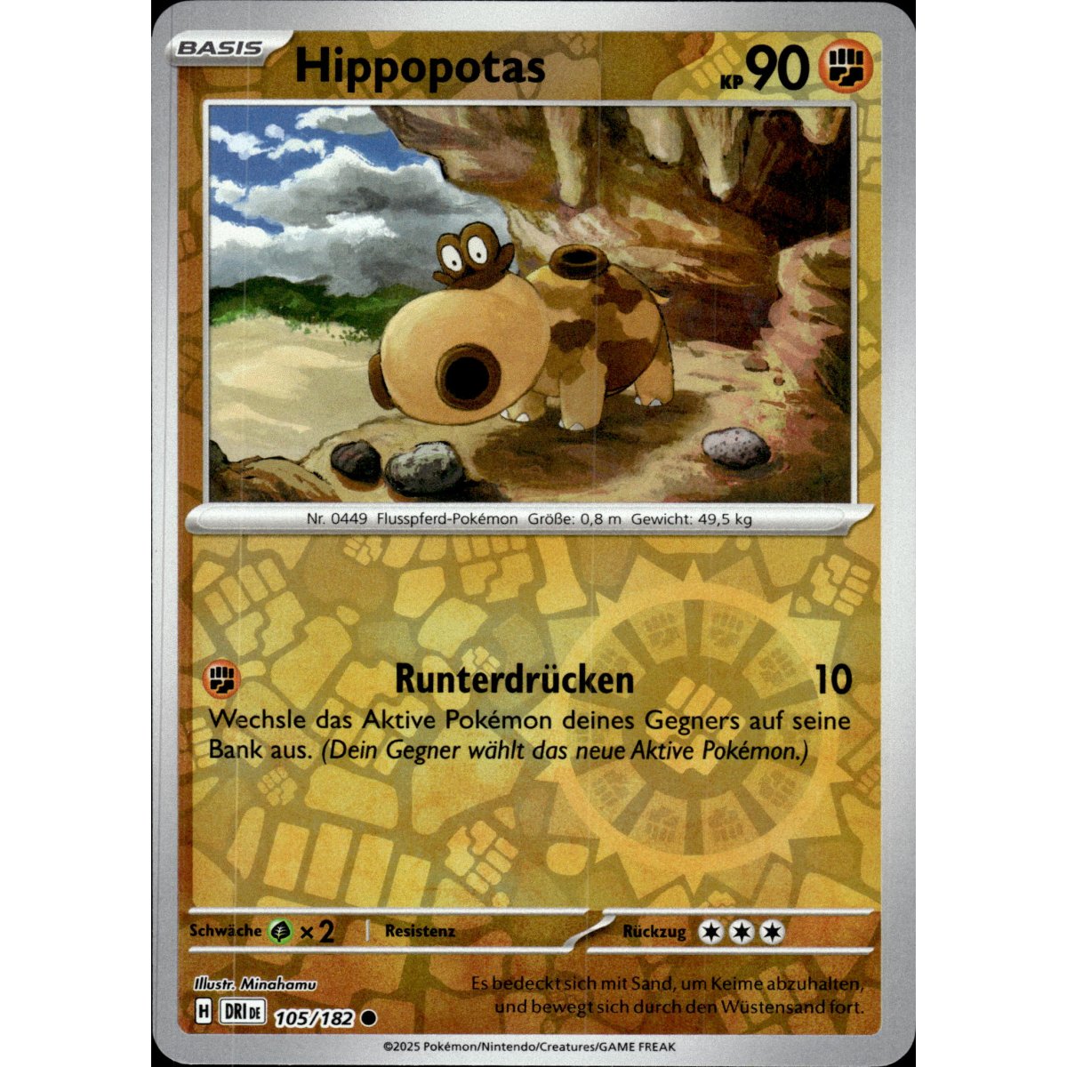 Hippopotas 105/182 REVERSE HOLO Ewige Rivalen Pokemon Karte kaufen