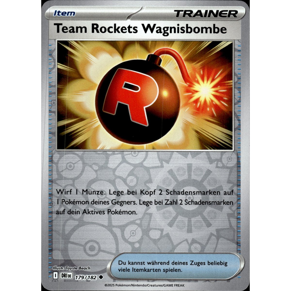 Team Rockets Wagnisbombe 179/182 REVERSE HOLO Ewige Rivalen Pokemon ...