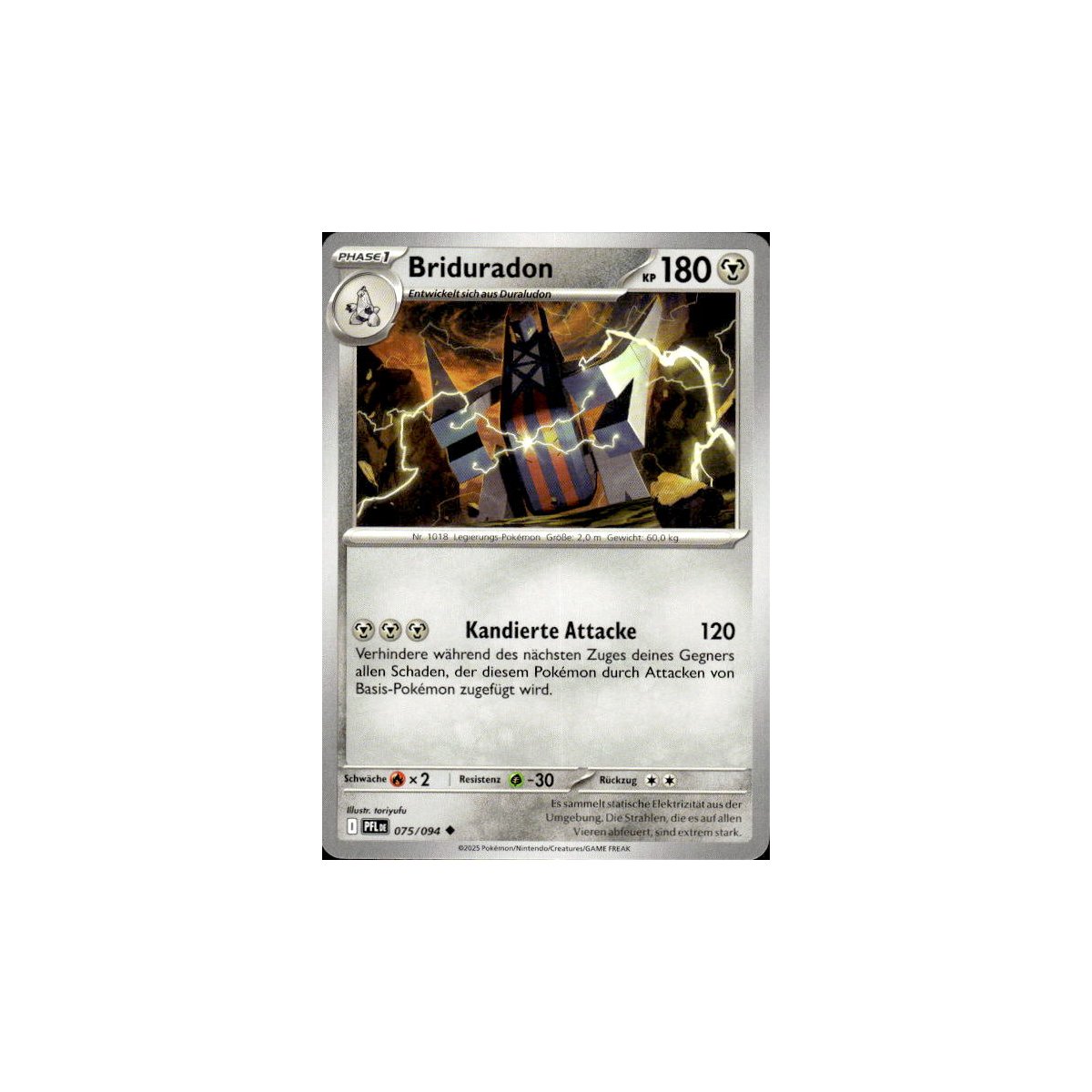 Briduradon 075/094 Fatale Flammen Pokemon Karte günstig kaufen