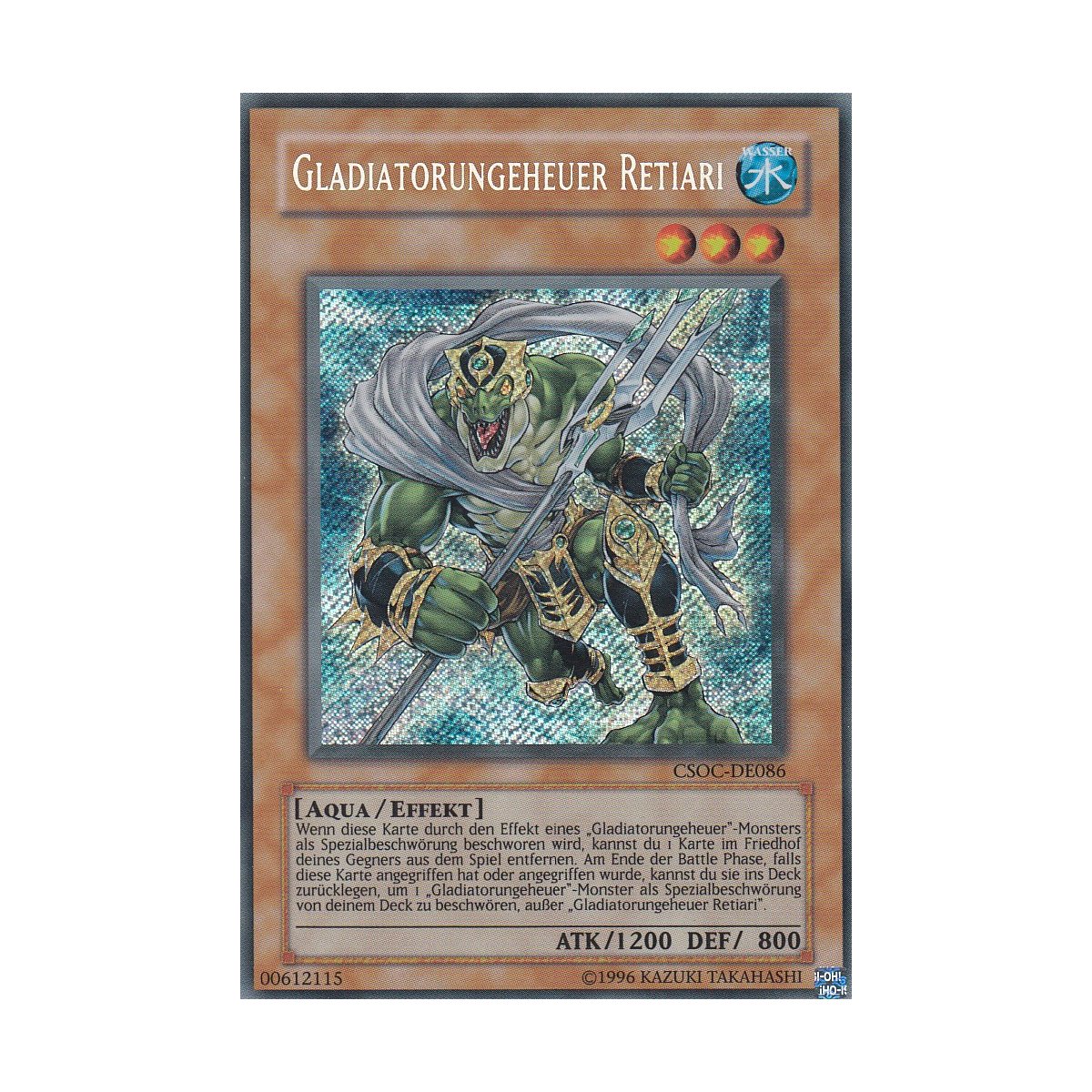Gladiatorungeheuer Retiari CSOC-DE086 Yugioh - Gate to the Games