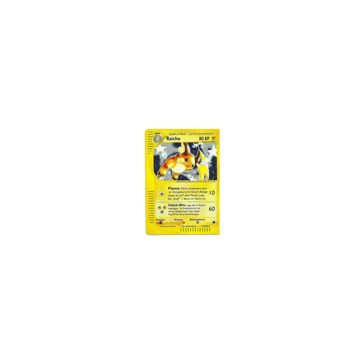 Pokemon Karte Raichu 25/165 HOLO Expedition kaufen bei GttG