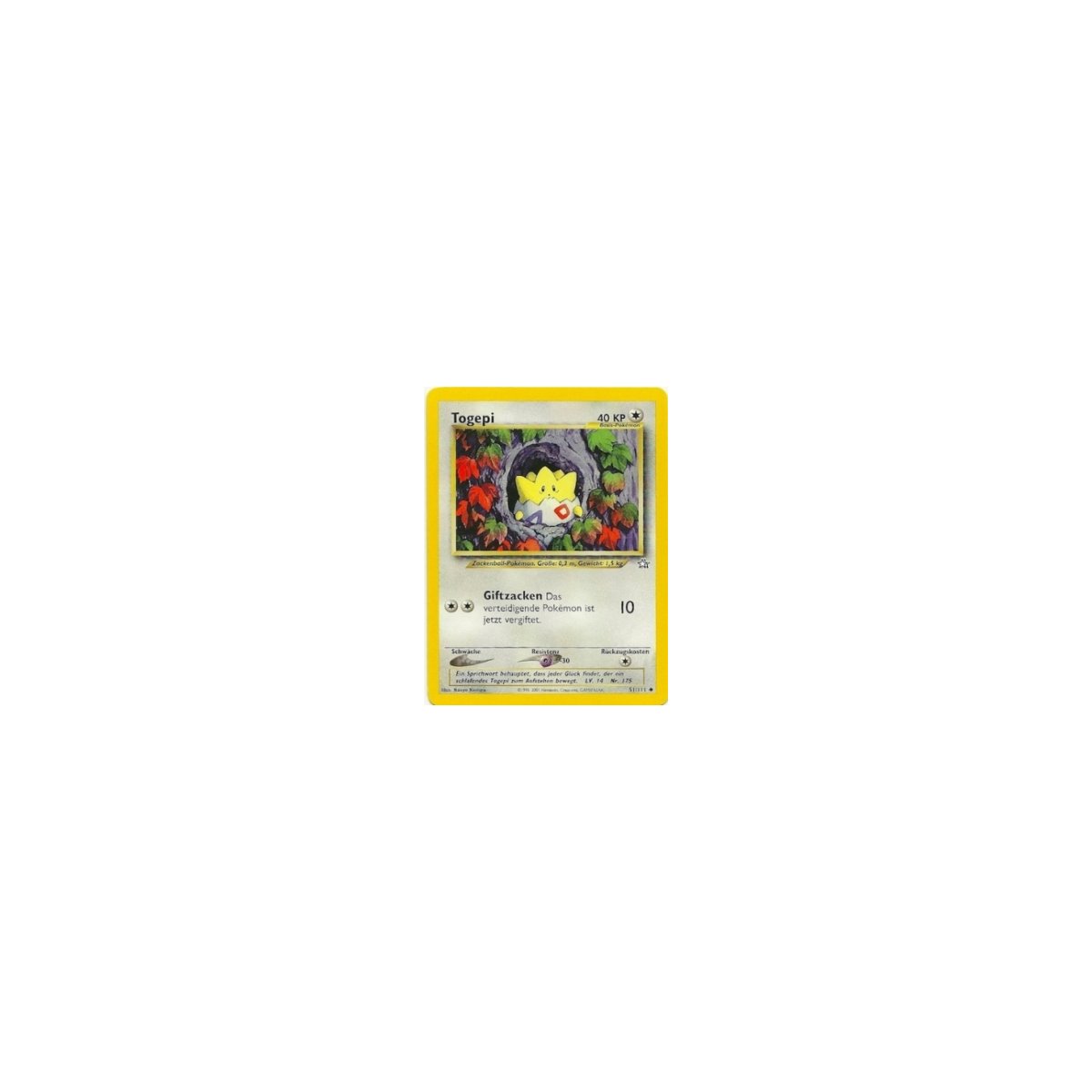 Pokemon Karte Togepi Neo Genesis kaufen bei GttG