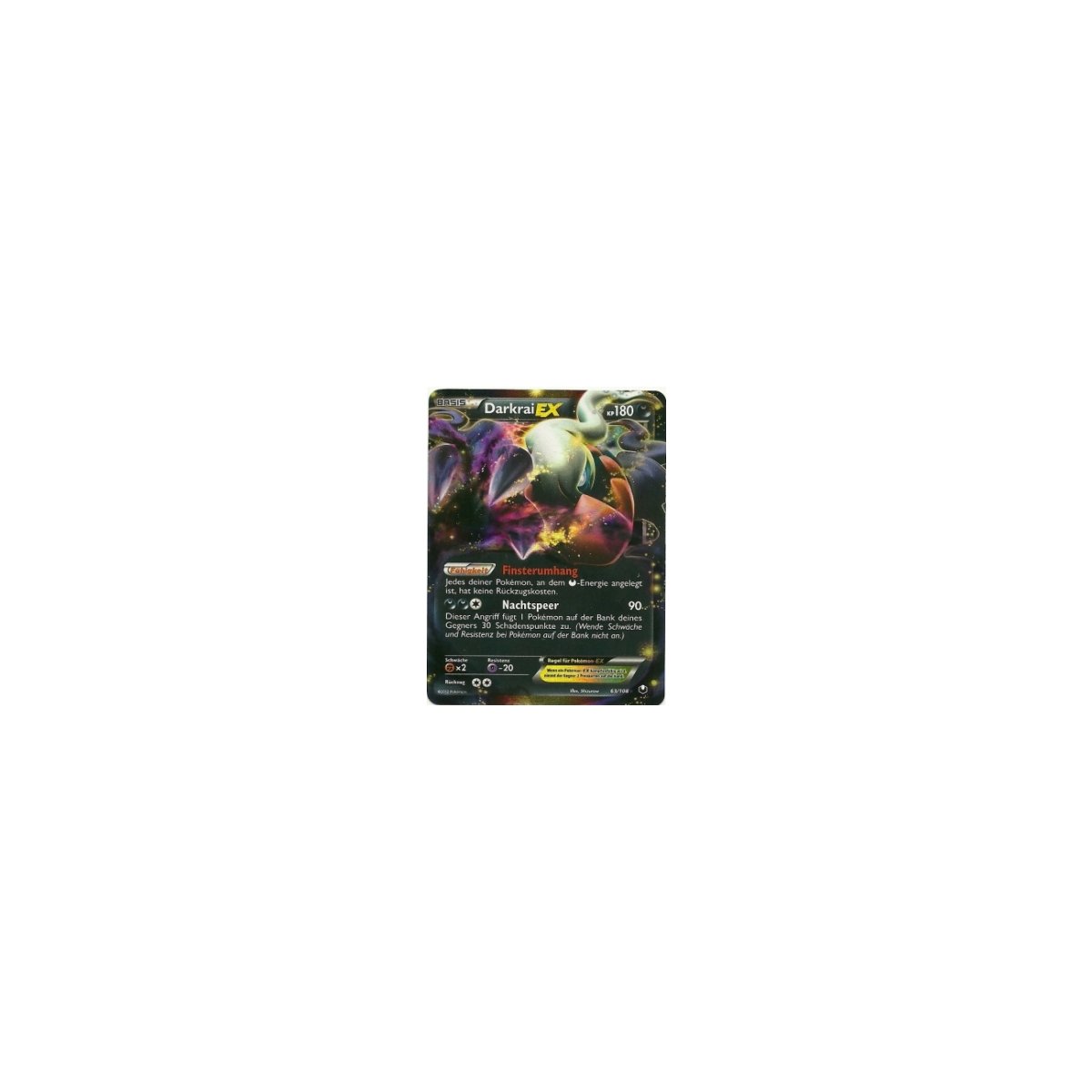 Pokemon Karte Darkrai-EX 63/108 HOLO Erforscher der Finsternis kaufen ...