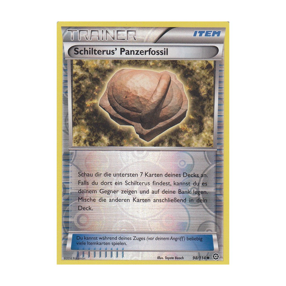 Schilterus Panzerfossil 98/114 HOLO Dampfkessel Pokemon Karte kaufen ...