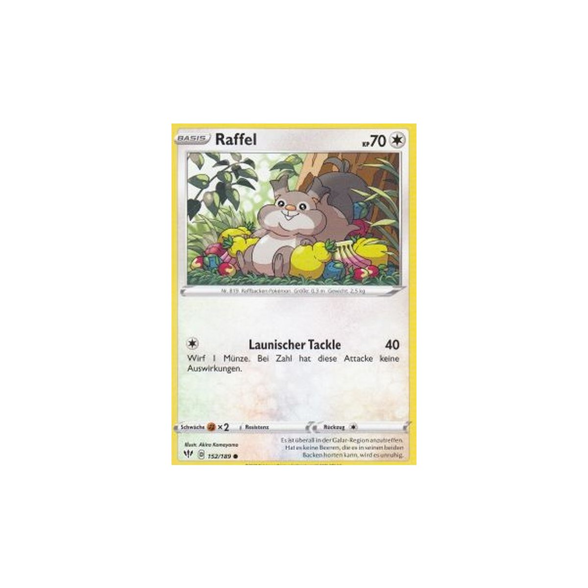 Raffel 152/189 Flammende Finsternis Pokemon Karte kaufen