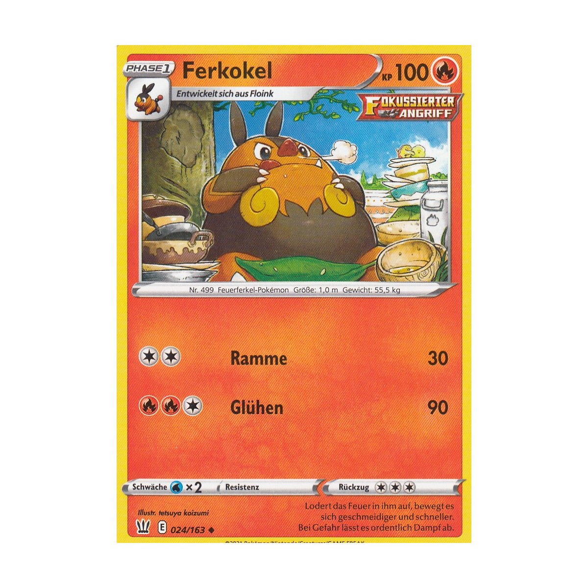 Ferkokel 024/163 Kampfstile Pokemon Karte günstig kaufen