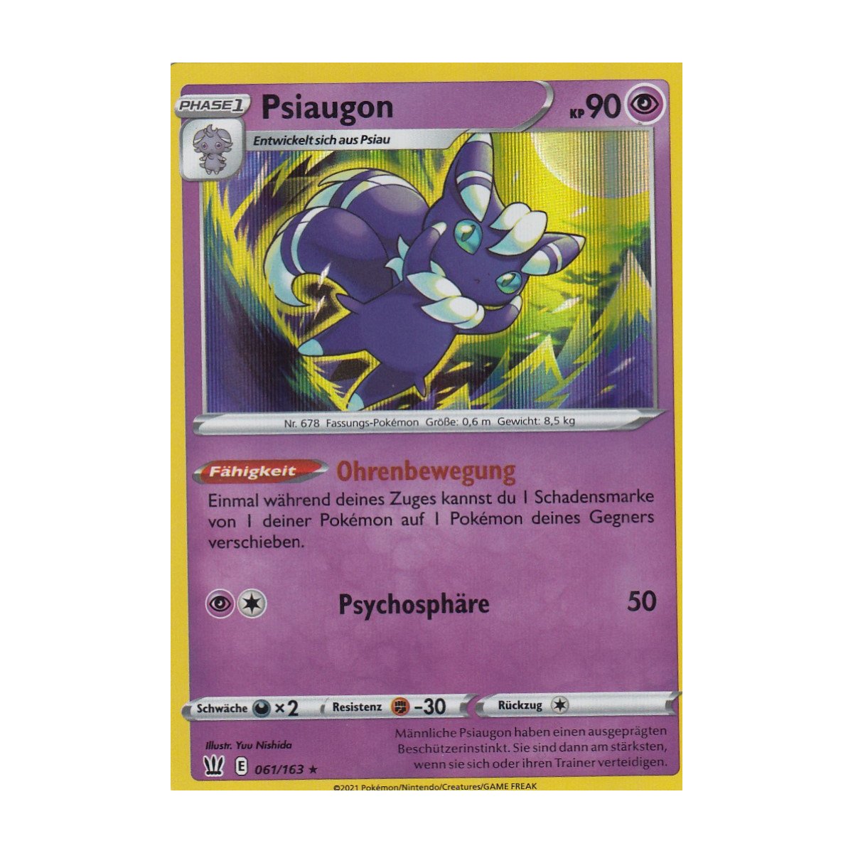 Psiaugon 061/163 HOLO Kampfstile Pokemon Karte günstig kaufen