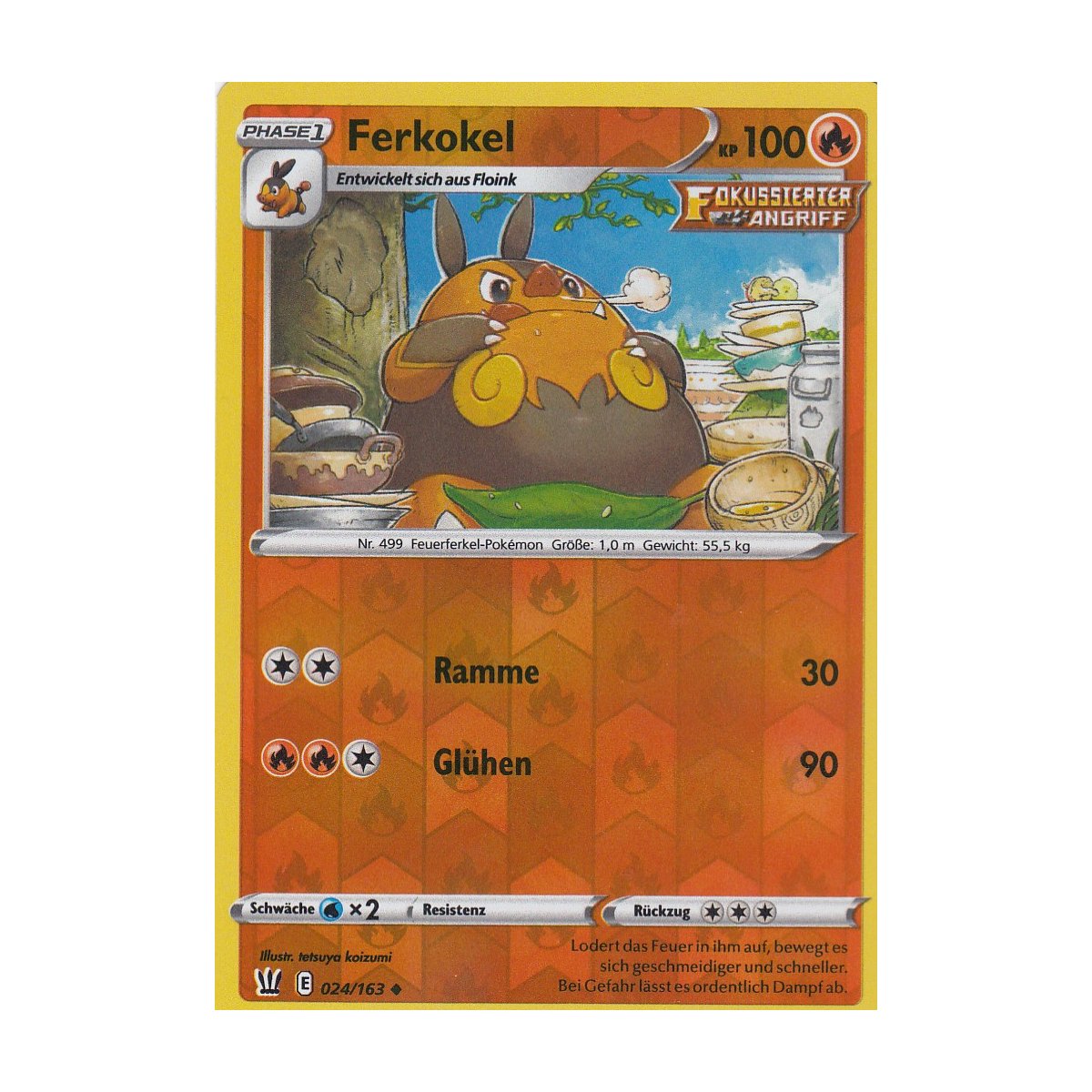 Ferkokel 024/163 REVERSE HOLO Kampfstile Pokemon Karte kaufen