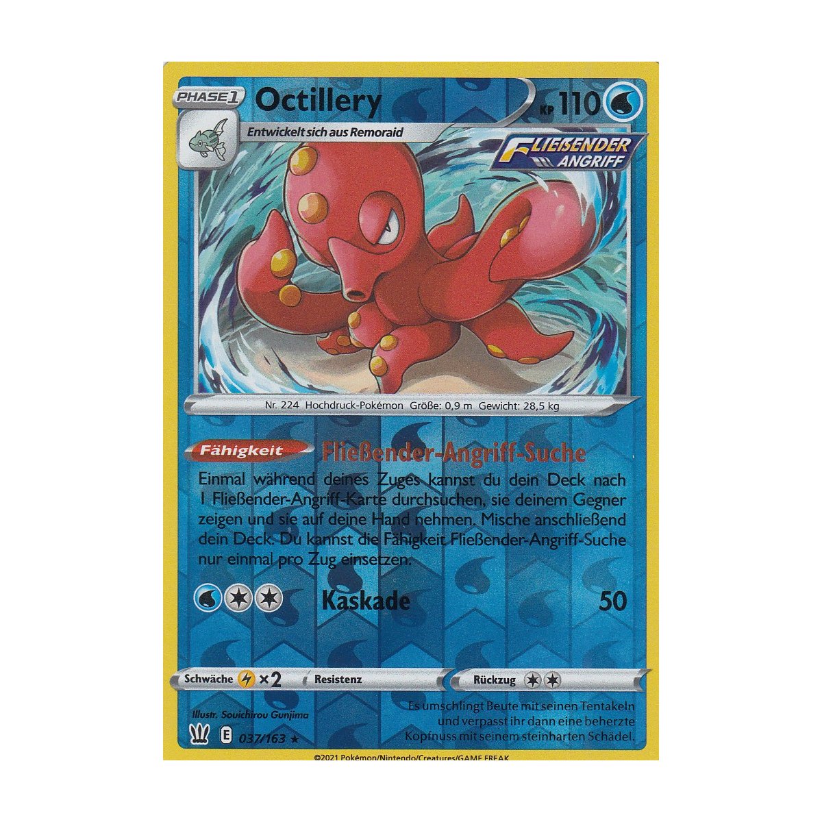 Octillery 037/163 HOLO REVERSE HOLO Kampfstile Pokemon Karte kaufen